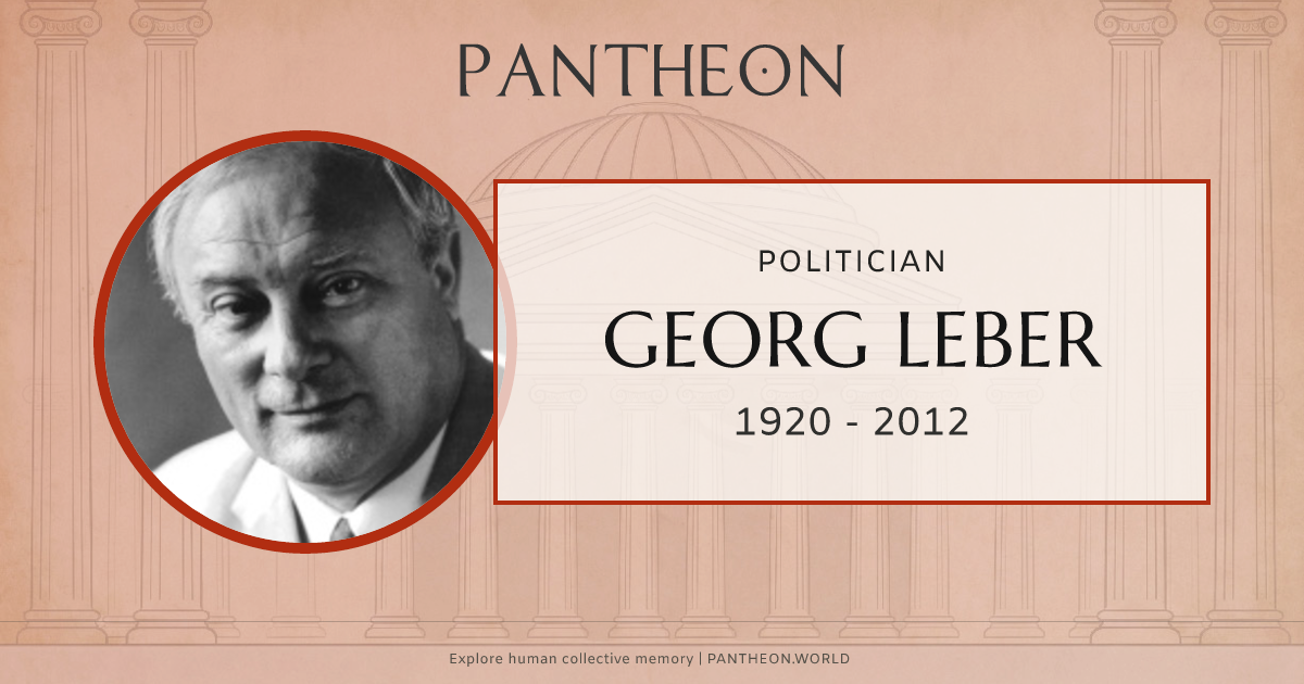 Georg Leber Biography | Pantheon