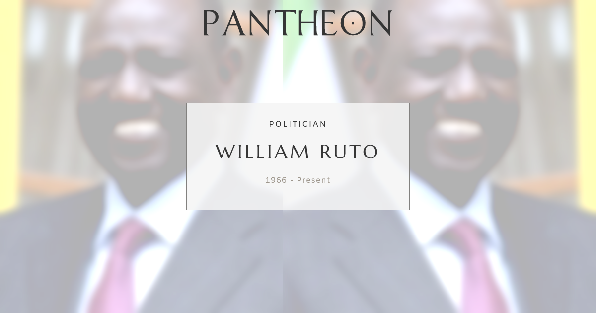 William Ruto Biography | Pantheon