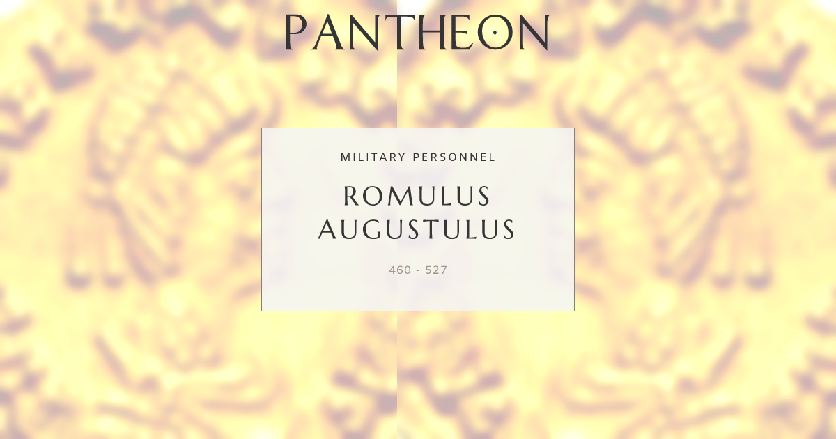 Romulus Augustulus Biography | Pantheon
