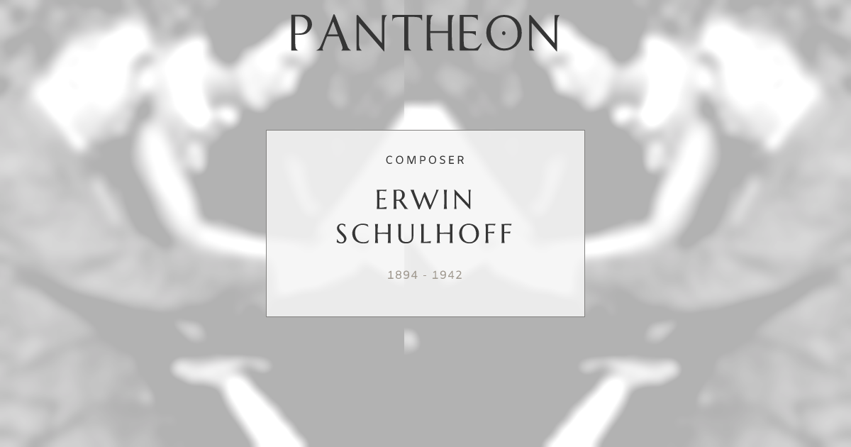 Erwin Schulhoff Biography | Pantheon