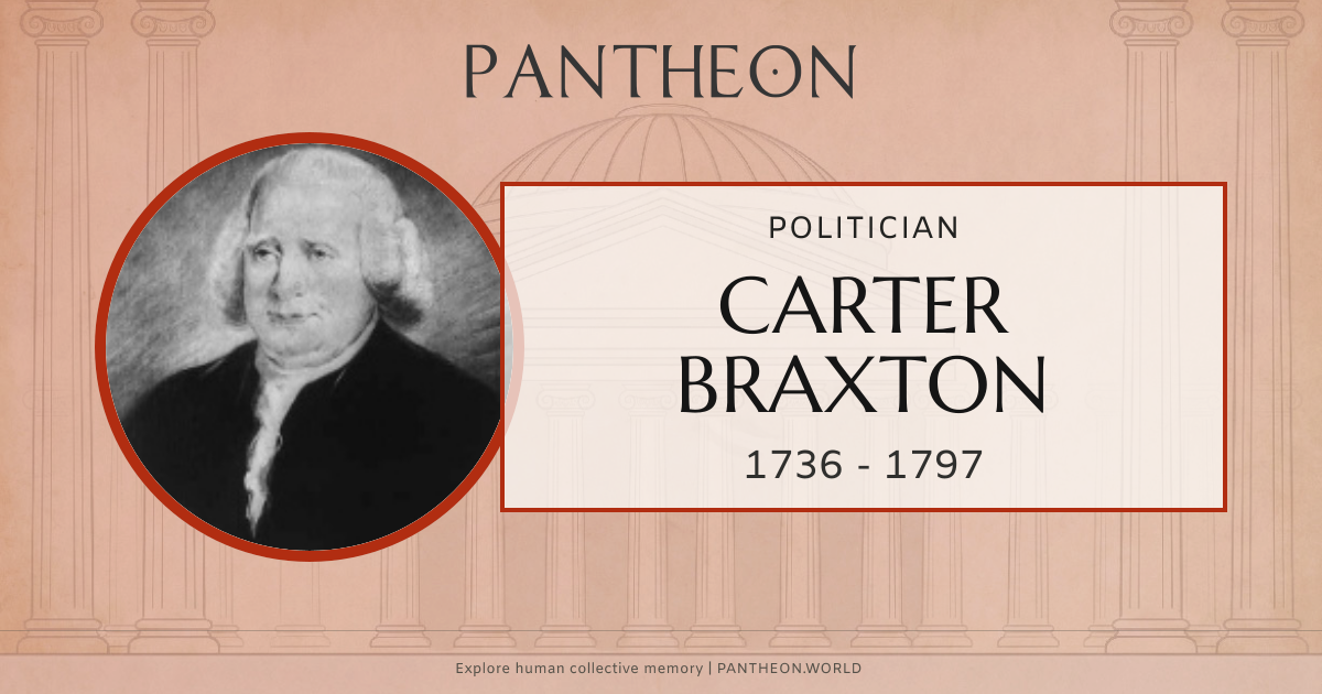 Carter Braxton Biography | Pantheon