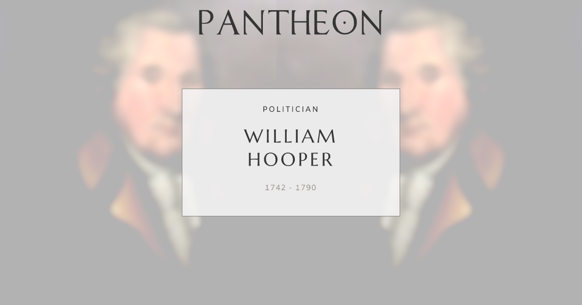 William Hooper Biography | Pantheon