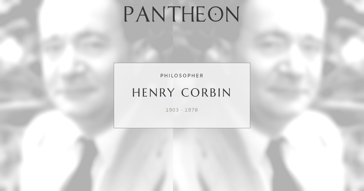 Henry Corbin Biography | Pantheon