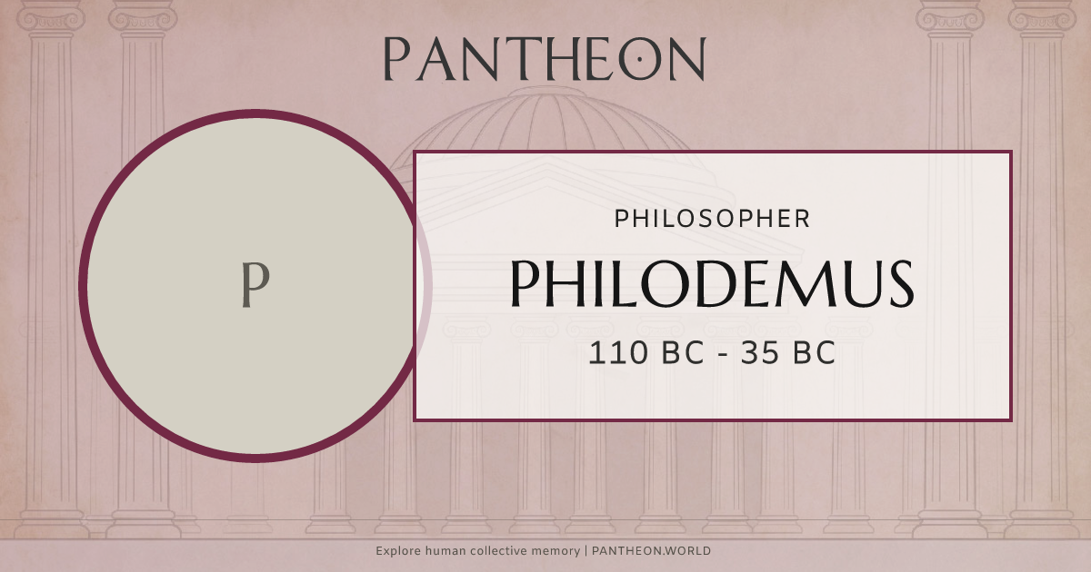 Philodemus Biography | Pantheon