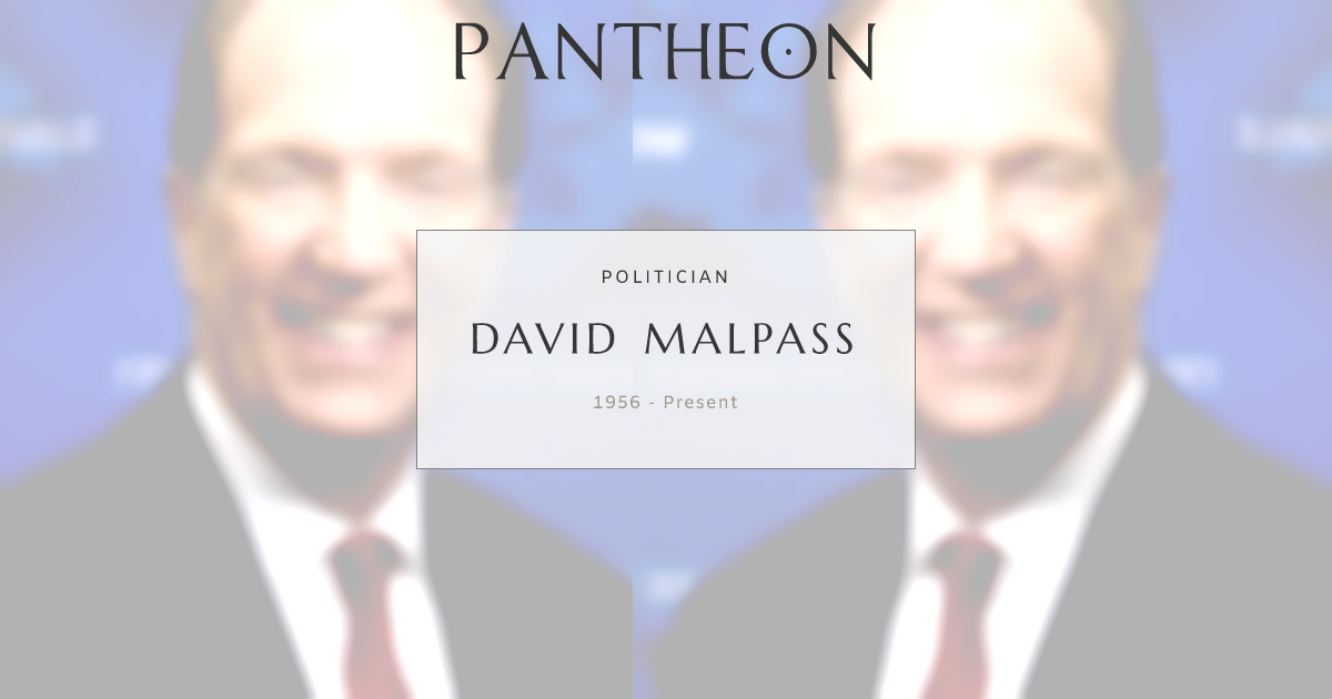 David Malpass Biography | Pantheon
