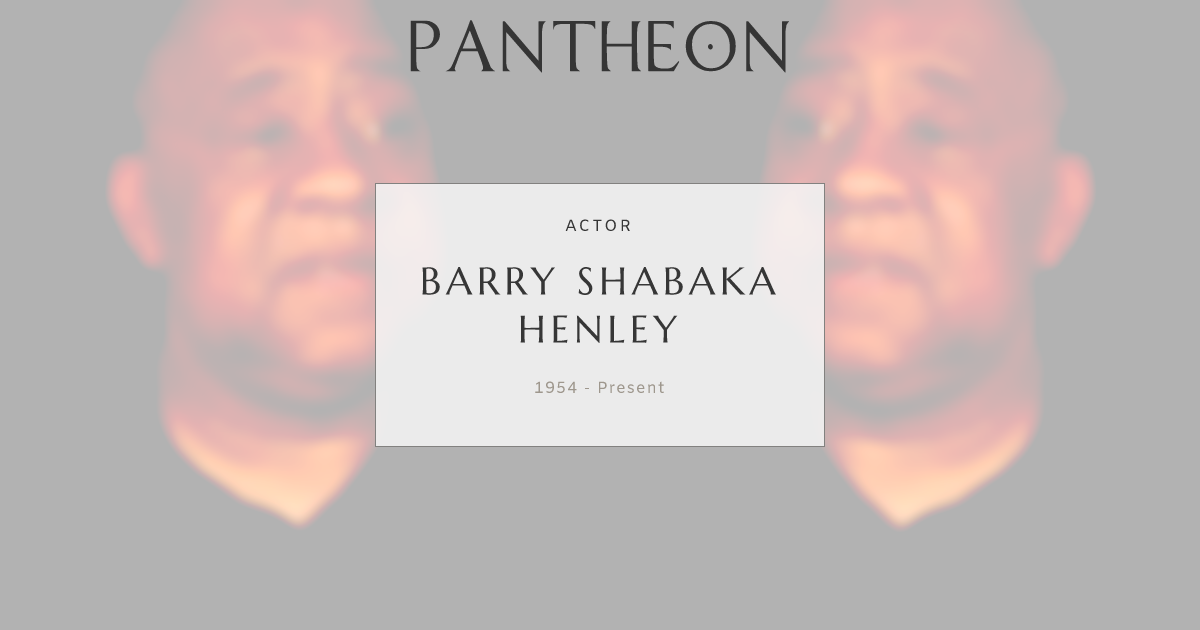Barry Shabaka Henley Biography | Pantheon