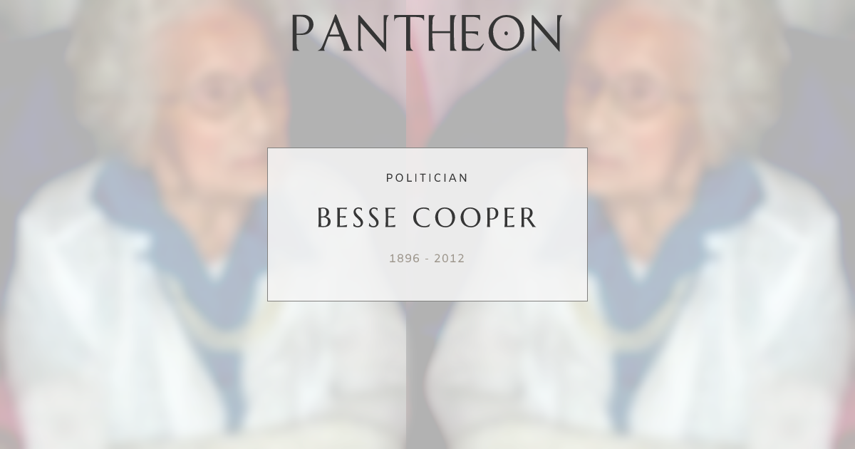 Besse Cooper Biography | Pantheon