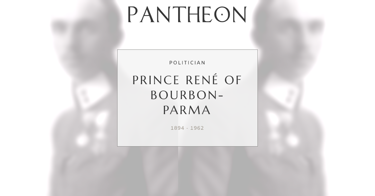 Prince René of Bourbon-Parma Biography | Pantheon