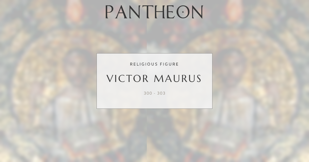 Victor Maurus Biography | Pantheon