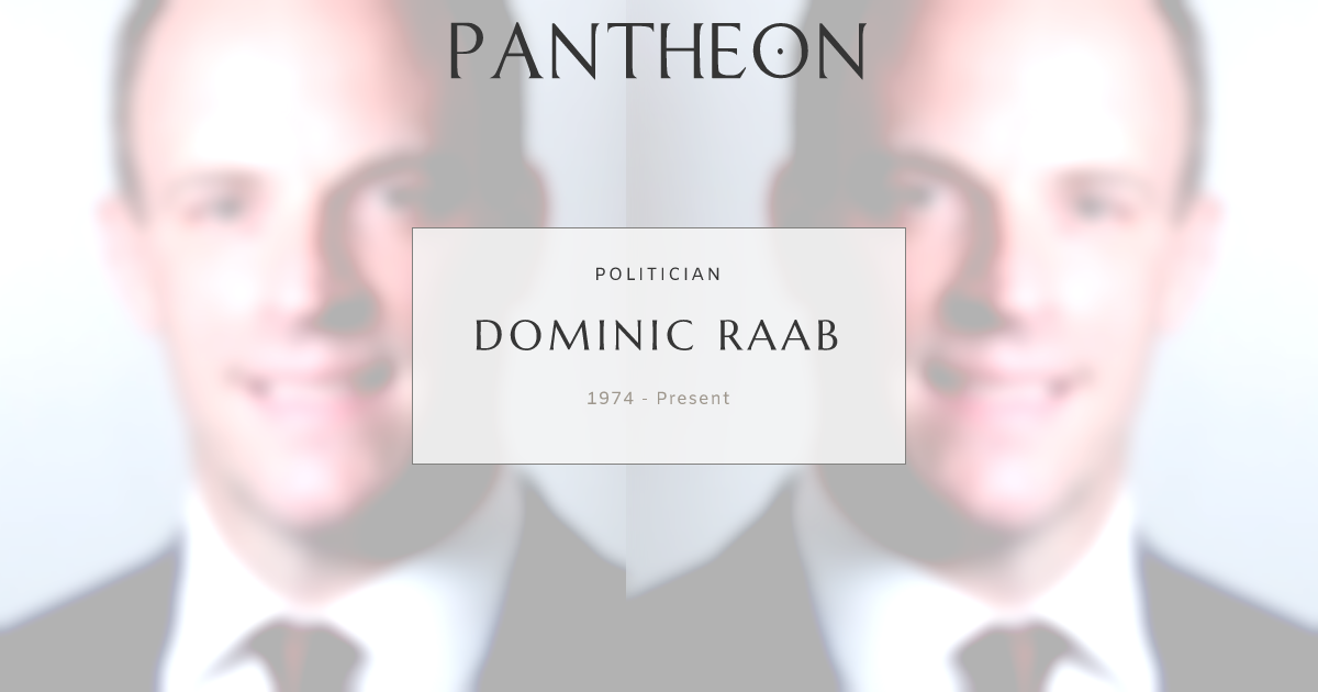 Dominic Raab Biography | Pantheon