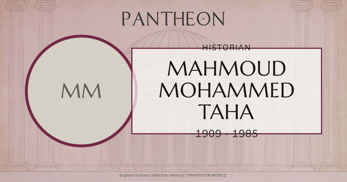 Mahmoud Mohammed Taha Biography | Pantheon