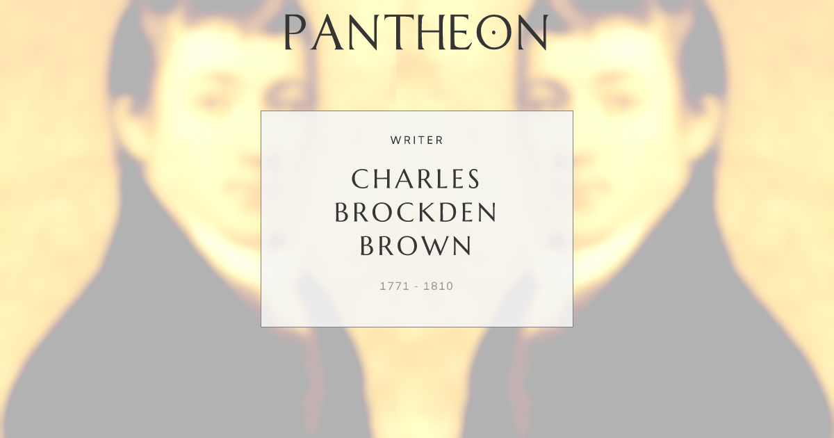 Charles Brockden Brown Biography | Pantheon