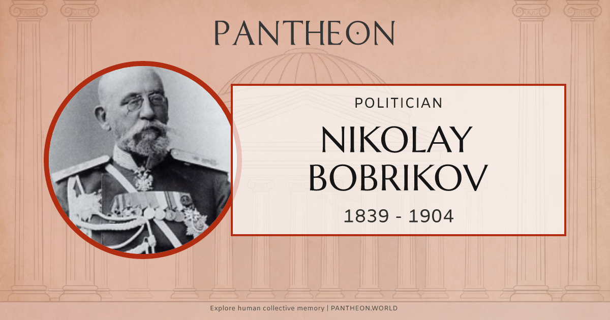 Nikolay Bobrikov Biography | Pantheon