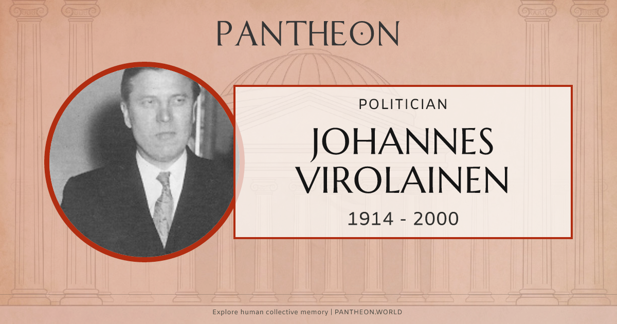 Johannes Virolainen Biography | Pantheon