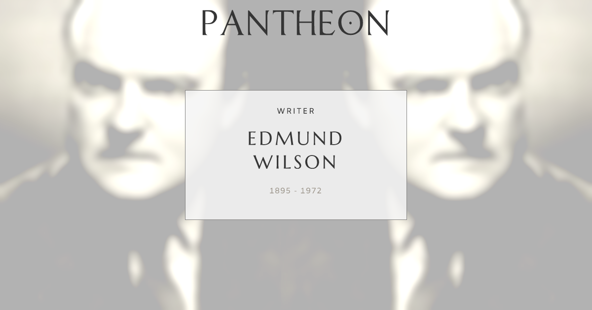 Edmund Wilson Biography | Pantheon