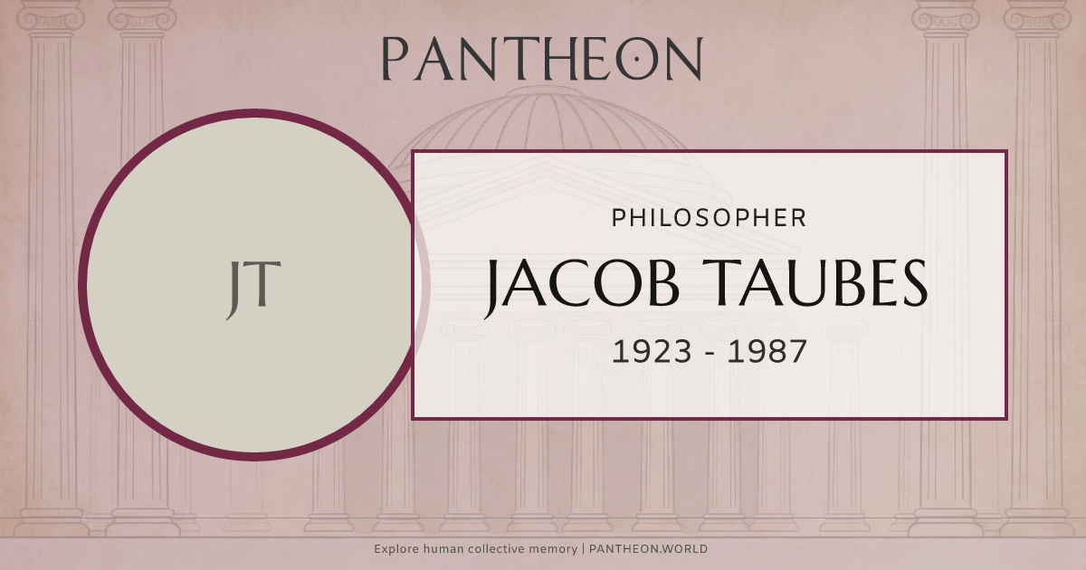 Jacob Taubes Biography | Pantheon