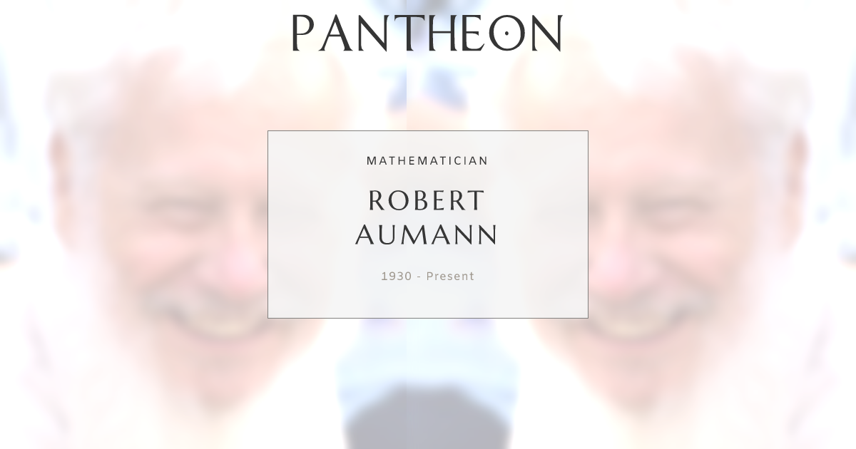 Robert Aumann Biography | Pantheon