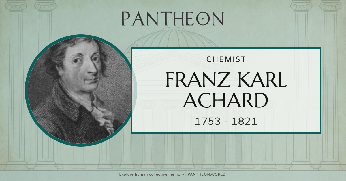Franz Karl Achard Biography | Pantheon