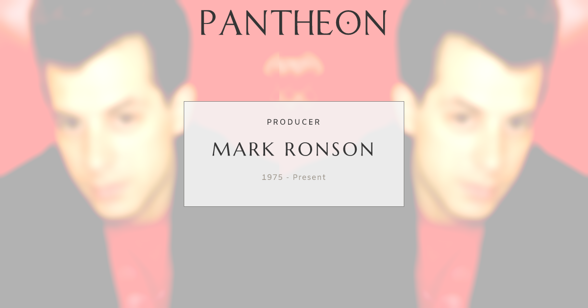 Mark Ronson Biography | Pantheon