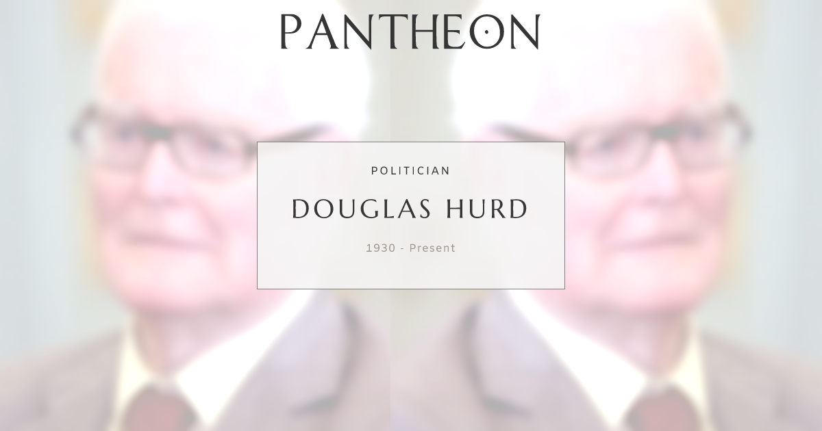 Douglas Hurd Biography | Pantheon