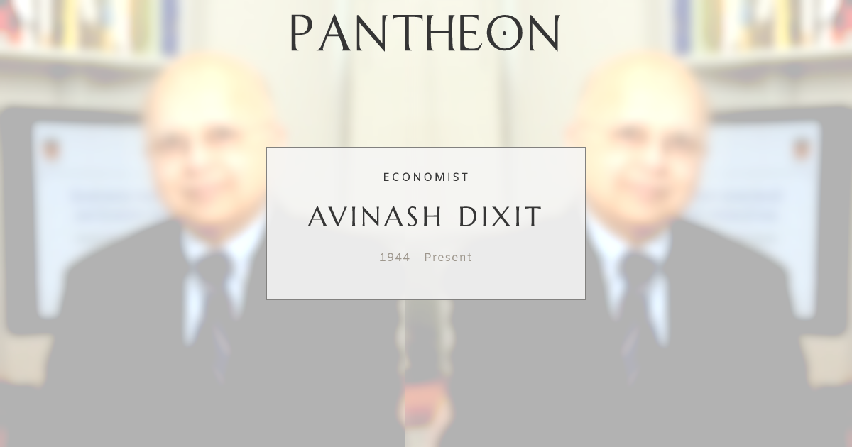Avinash Dixit Biography | Pantheon