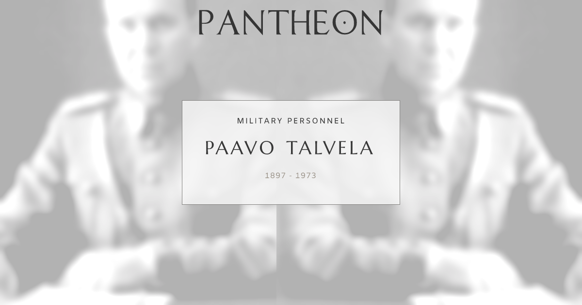 Paavo Talvela Biography | Pantheon