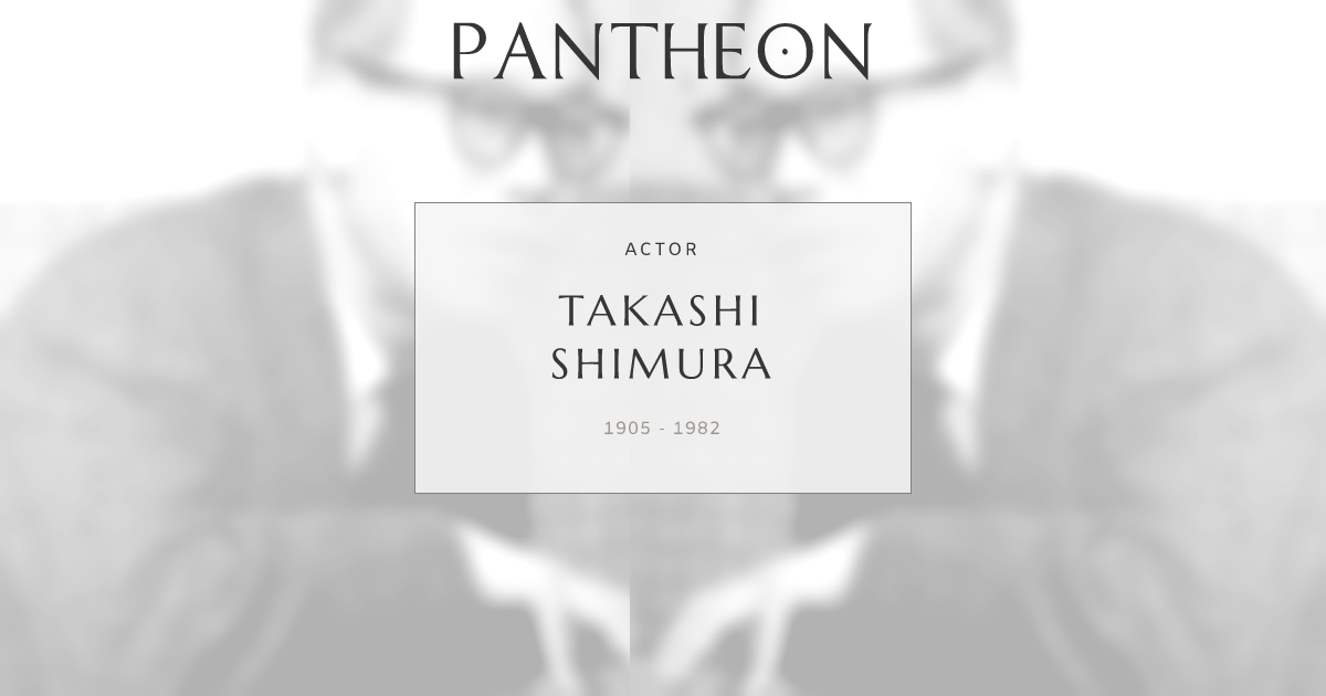 Takashi Shimura Biography | Pantheon