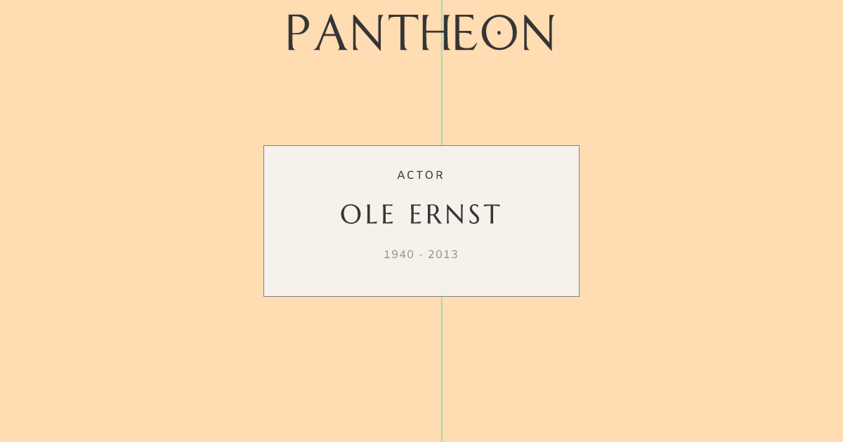Ole Ernst Biography | Pantheon