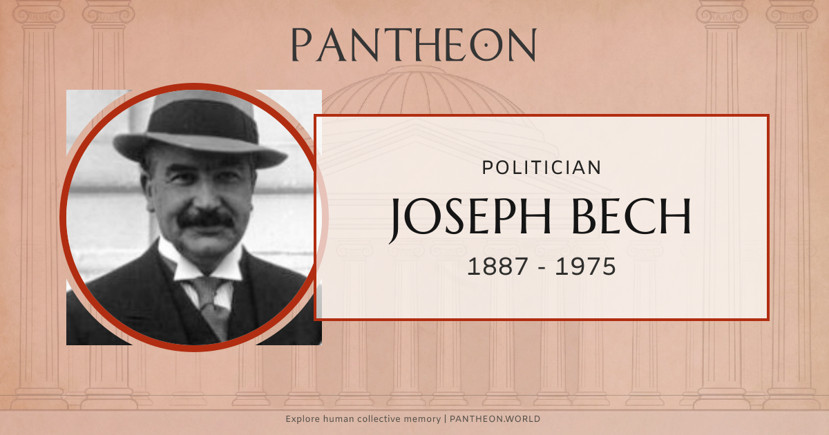 Joseph Bech Biography | Pantheon