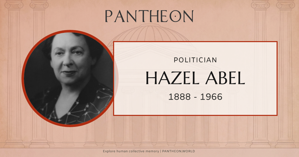 Hazel Abel Biography | Pantheon
