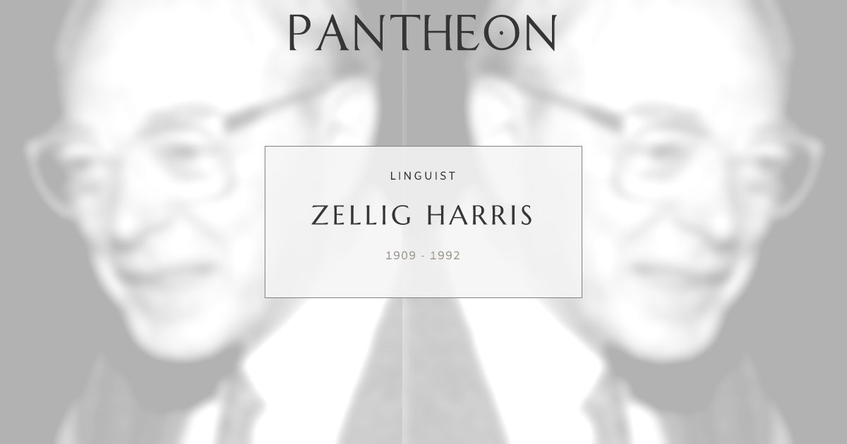 Zellig Harris Biography | Pantheon