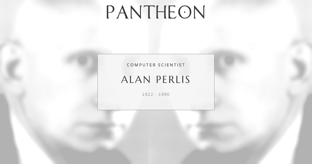 Alan Perlis Biography | Pantheon