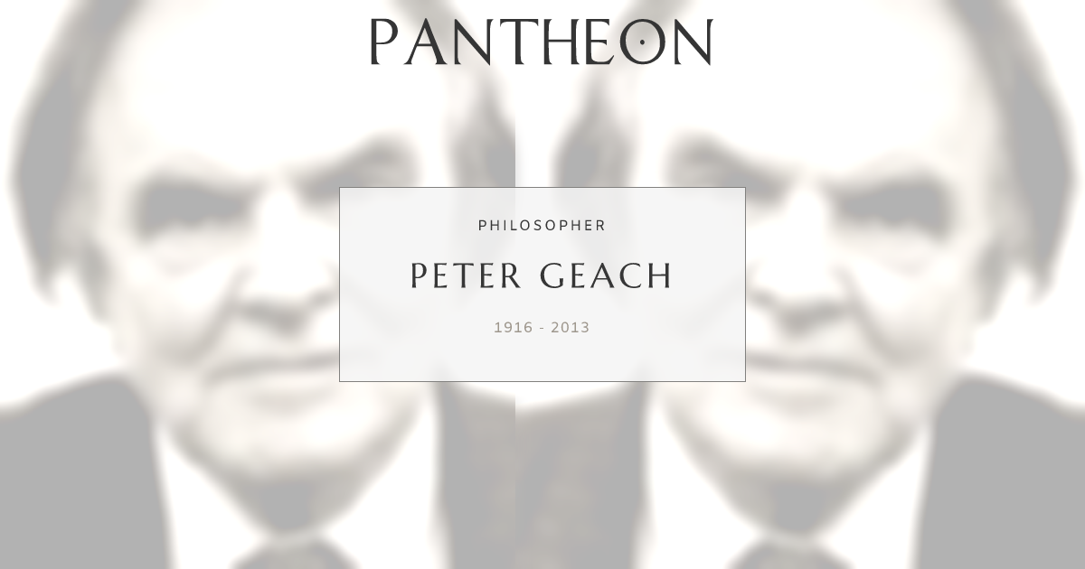 Peter Geach Biography | Pantheon