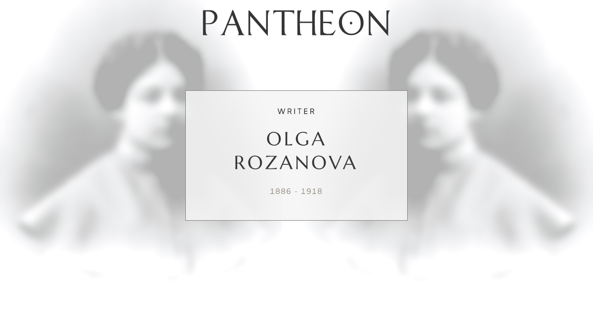 Olga Rozanova Biography | Pantheon
