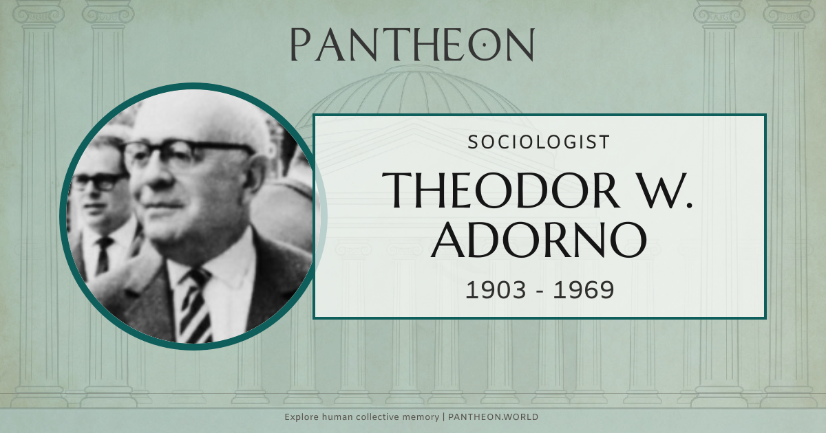 Theodor W. Adorno Biography | Pantheon