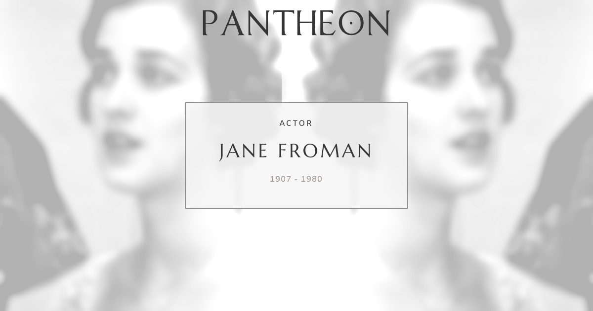 Jane Froman Biography | Pantheon