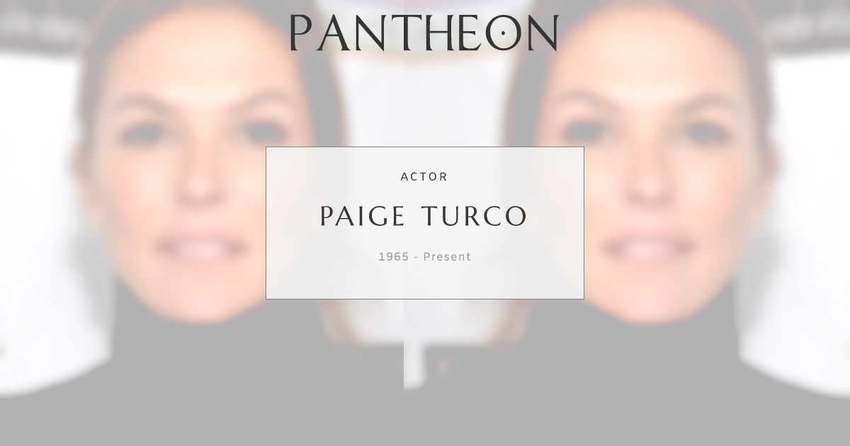 Paige Turco Biography | Pantheon