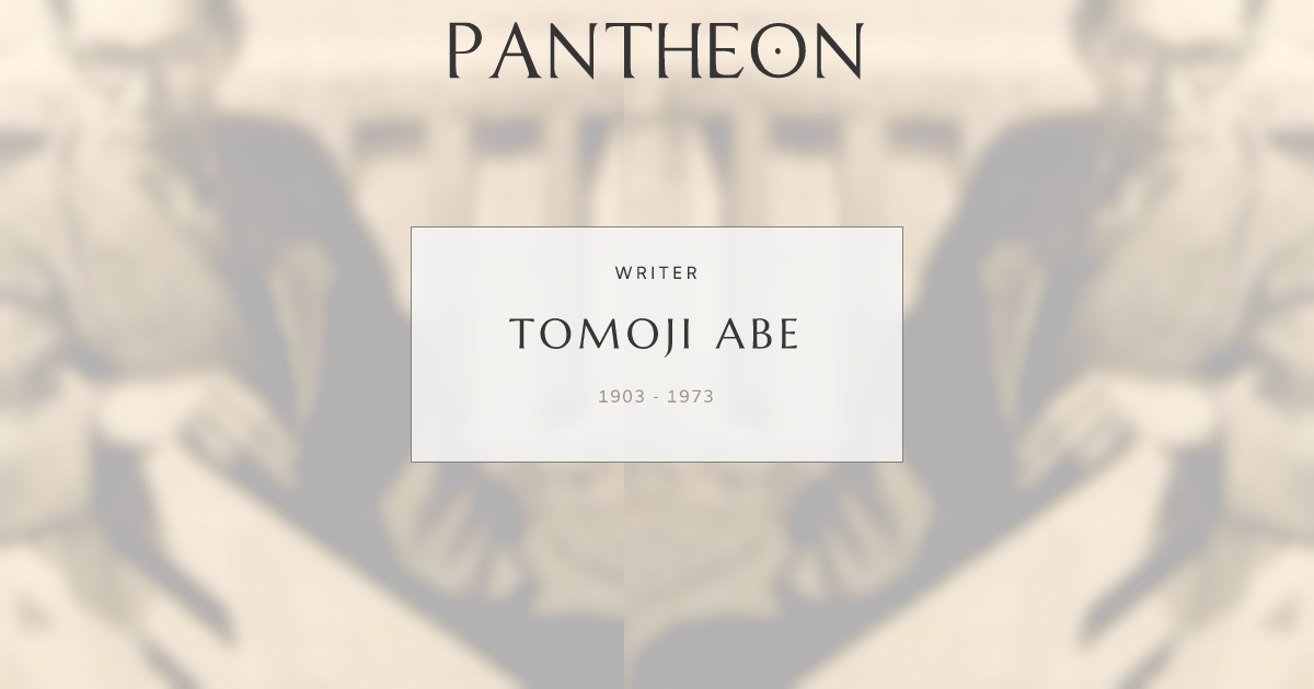 Tomoji Abe Biography | Pantheon