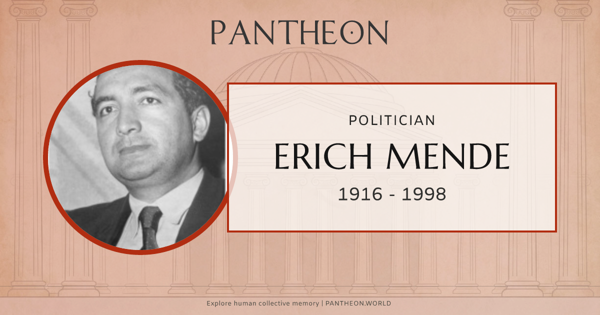 Erich Mende Biography | Pantheon