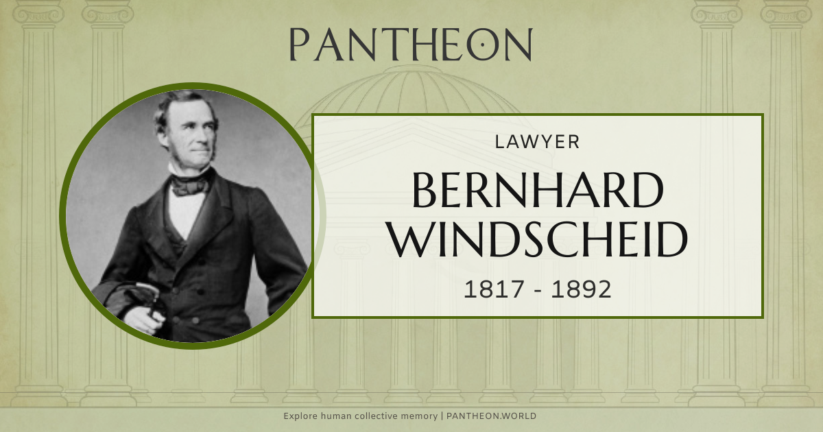 Bernhard Windscheid Biography | Pantheon