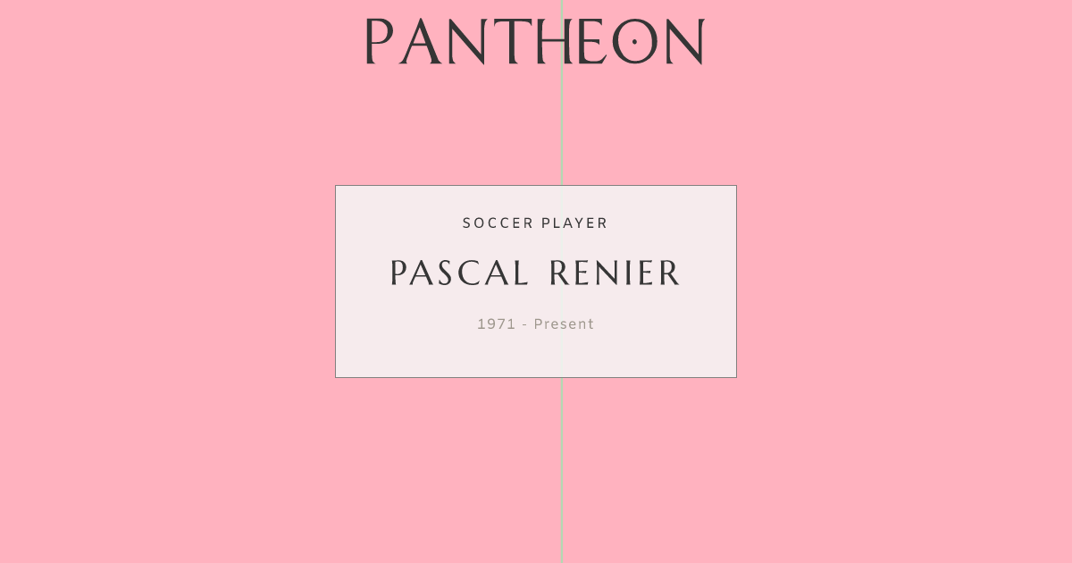 Pascal Renier Biography | Pantheon
