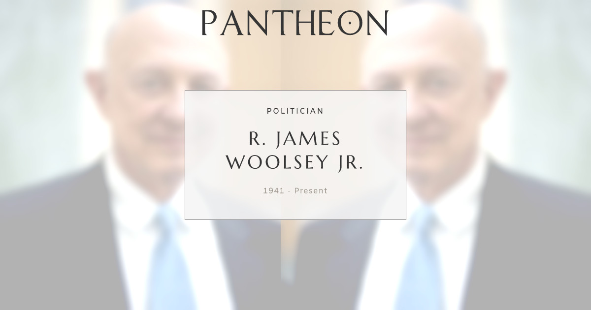 R. James Woolsey Jr. Biography | Pantheon