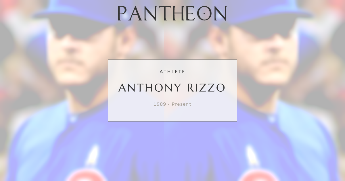 Anthony Rizzo Biography | Pantheon
