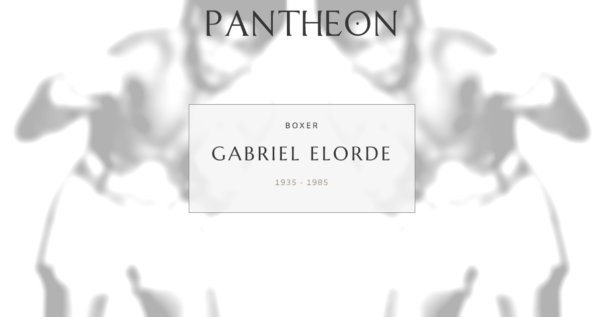 Gabriel Elorde Biography | Pantheon