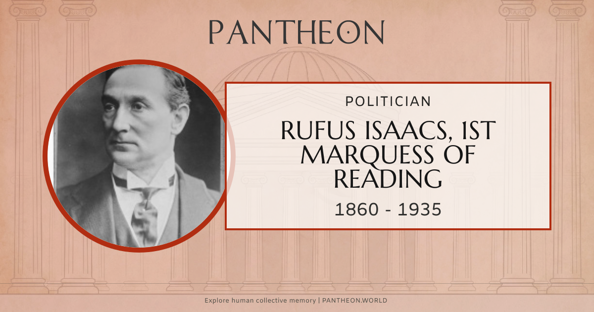 Rufus Isaacs, 1st Marquess of Reading Biography | Pantheon