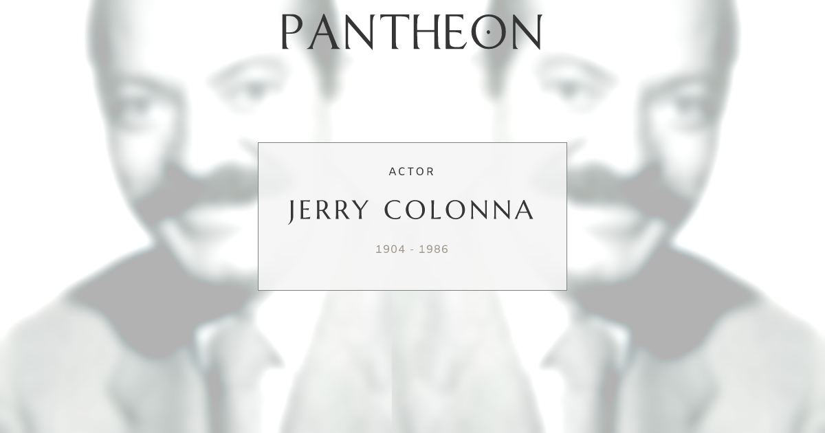 Jerry Colonna Biography | Pantheon