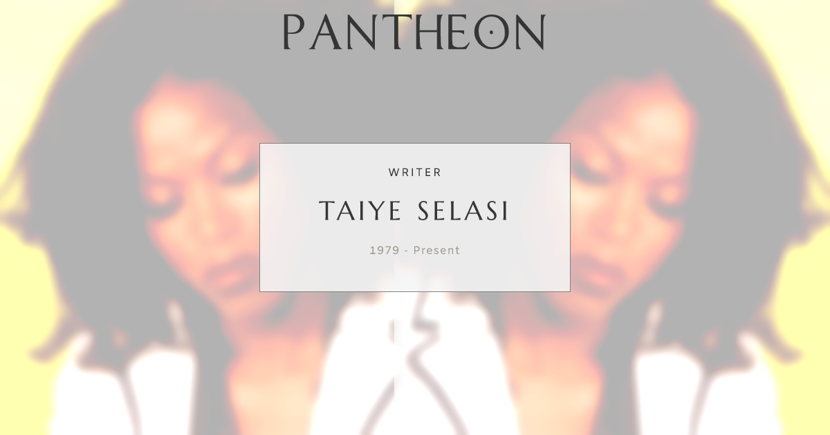 Taiye Selasi Biography | Pantheon