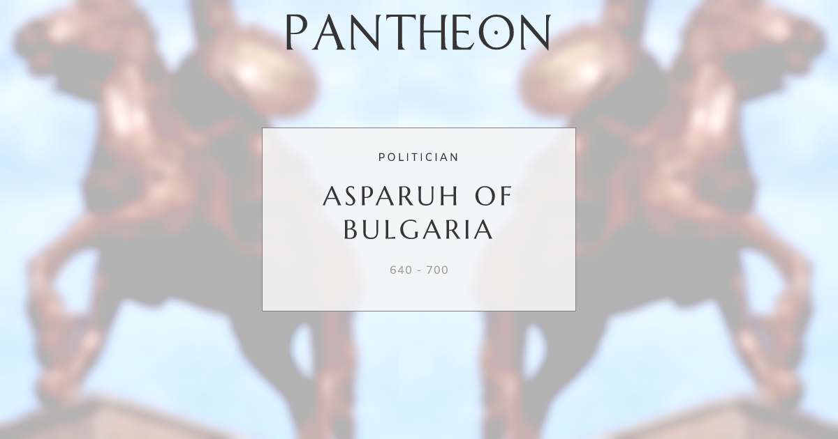 Asparuh of Bulgaria Biography | Pantheon