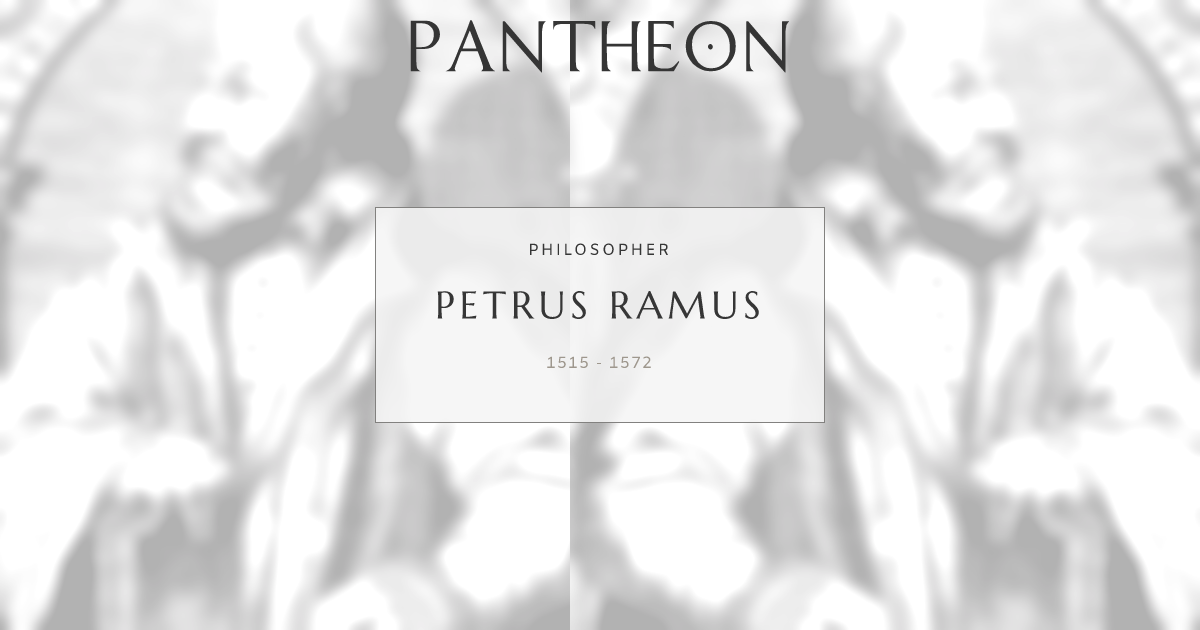 Petrus Ramus Biography | Pantheon