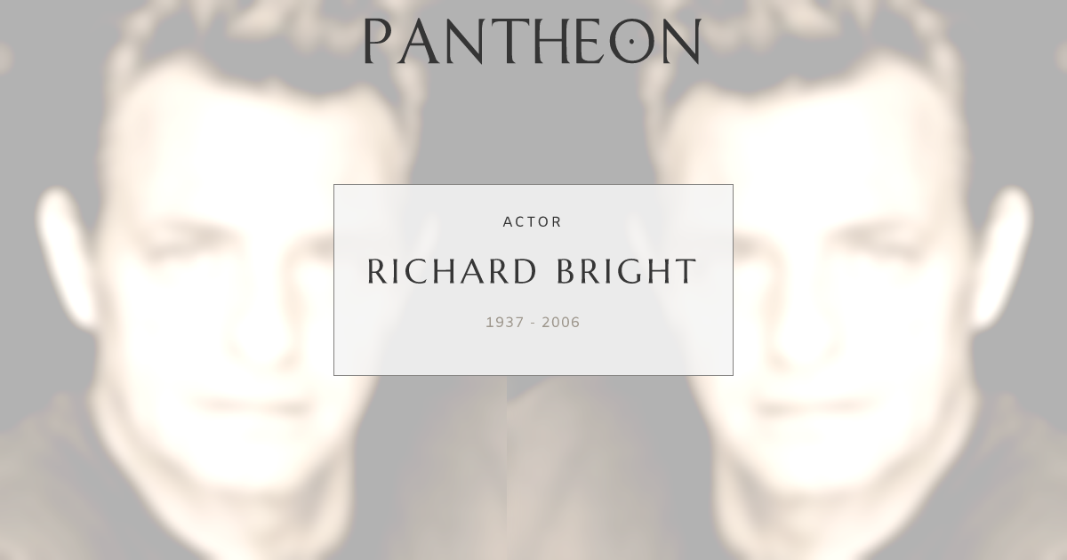Richard Bright Biography | Pantheon